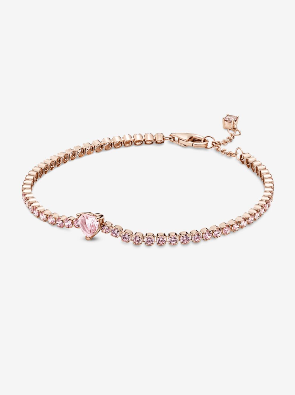 Pulsera corazón con baño en oro rosa – Valentino Flores